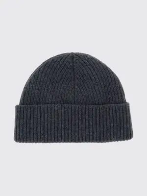 AMI Paris Ribbed Wool Hat - Grey