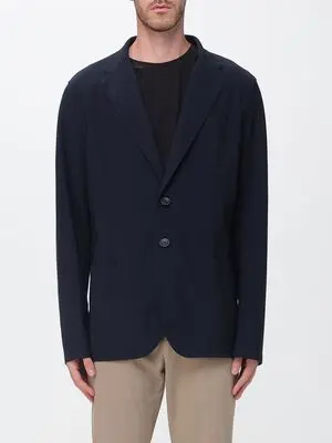 Herno Single-breasted Scuba Blazer With Patch Pockets And Back Vent