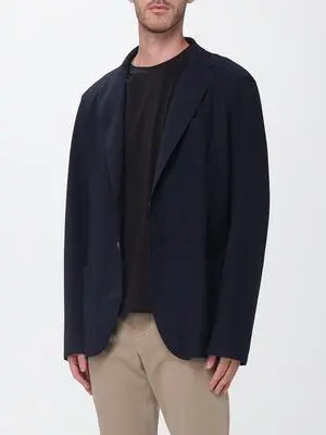 Herno Single-breasted Scuba Blazer With Patch Pockets And Back Vent