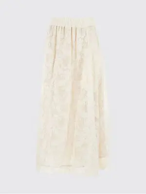 PT TORINO High-waisted A-line Maxi Skirt In Lace