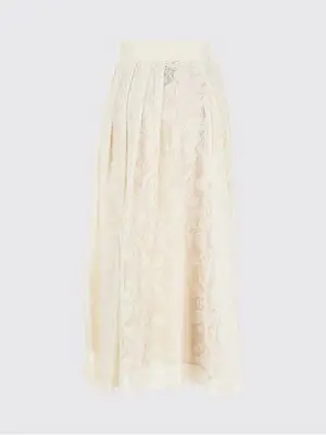 PT TORINO High-waisted A-line Maxi Skirt In Lace