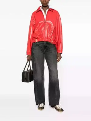 Sandro Buckle-detail Leather Jacket
