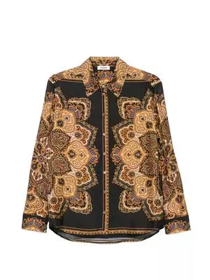 Sandro Pattern Silk Shirt