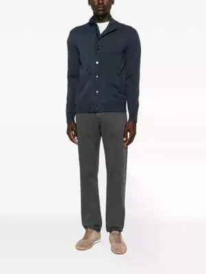 Brioni Button-up High-neck Cardigan - Blue
