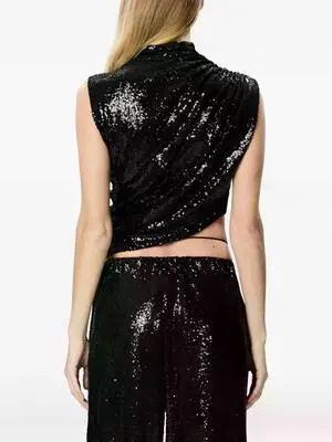 AMAZUIN Sequin-embroidered Cut-out Jumpsuit