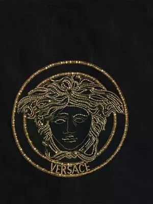 Versace Medusa-embroidery Sequin-embellished T-shirt