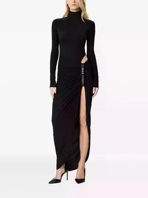 AMAZUIN Cut-out Asymmetrical Maxi Dress