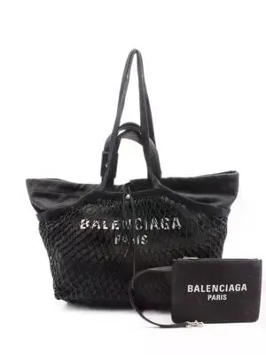 Balenciaga 2020s Medium 24/7 Fishnet Tote Bag