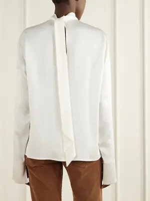 Stella McCartney Tie-detailed Satin Blouse