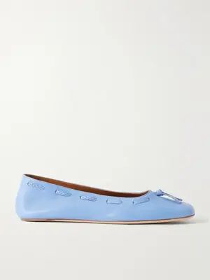 Staud Milo Leather Ballet Flats