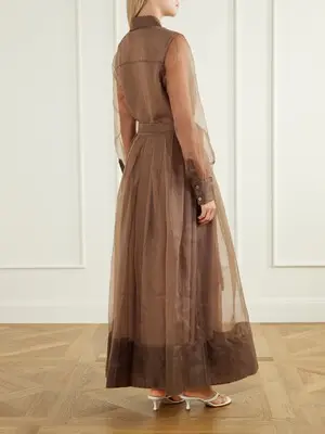 Simkhai Montgomery Belted Organza Gown