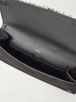 Simkhai River East West Bead-embellished Suede Clutch