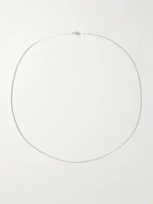 LAURA LOMBARDI Platinum-plated Mini Omega Necklace - Silver