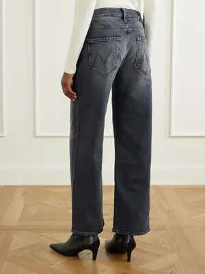 MOTHER The Dodger Flood Cropped Mid-rise Straight-leg Jeans