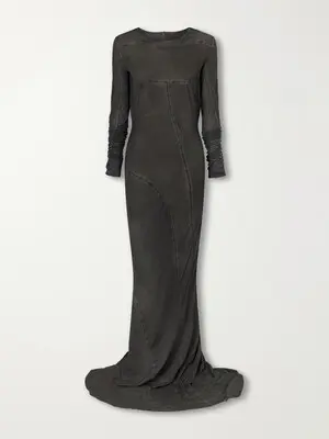 Rick Owens Cotton-mesh Gown