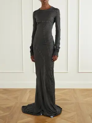 Rick Owens Cotton-mesh Gown