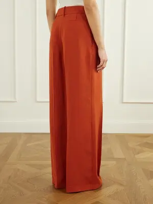 Galvan Roman High-rise Crepe Straight-leg Pants