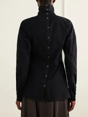 LEMAIRE Cotton-crepe Blouse - Black