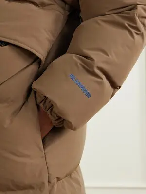 JIL SANDER Logo-appliquéd Quilted Shell Down Coat