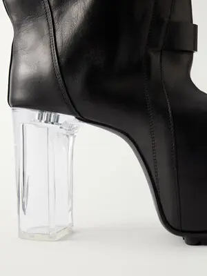 Rick Owens Naska Kiss 120 Leather Knee Boots