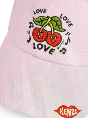 Kenzo Loves Embroidered 6-panel Cap - Pink