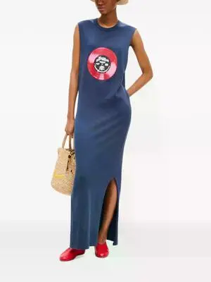 Kenzo Sounds Graphic-print Sleeveless Maxi Dress