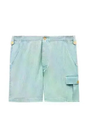 Kenzo Sounds Chambray Cargo Shorts