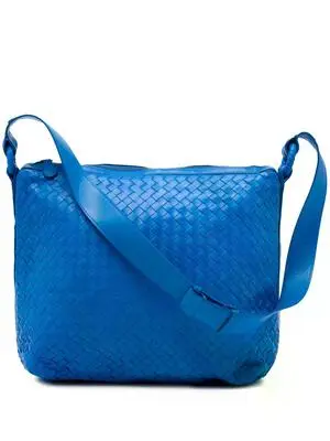 Bottega Veneta 2012-2026 Nappa Intrecciato Shoulder Bag - Blue