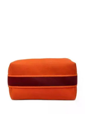 Hermès 2012-2026 Small Toile Bride A Brac Case Vanity Bag - Orange