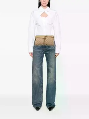 Gucci 2000-2015 Gg Canvas Web Double Pocket Belt Bag