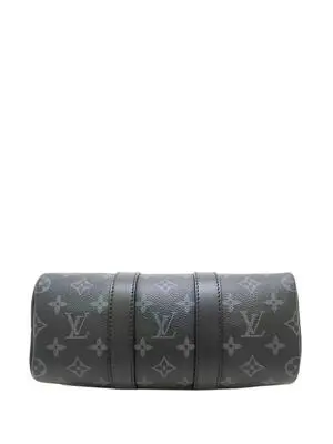 LOUIS VUITTON 2021-2026 Monogram Eclipse Reverse Keepall Bandouliere 25 Satchel