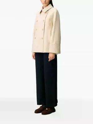 Claudie Pierlot Short Peacoat With Shirt Collar