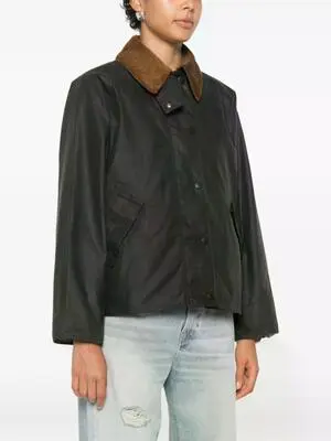 Barbour Corduroy-collar Waxed Jacket