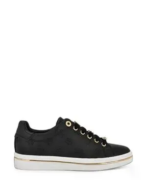 Guess Stasey 4g Logo-embossed Lace-up Sneakers - Black