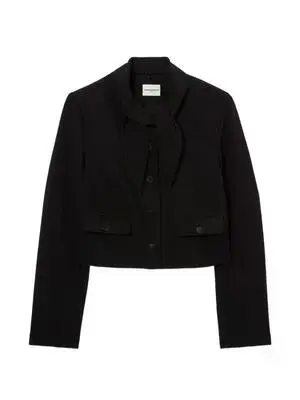 Claudie Pierlot Jacket With Removable Scarf Collar