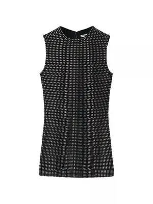 Alexander Wang Crystal Hotfix Sleeveless Mini Dress