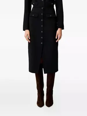 Claudie Pierlot Button-up Midi Skirt