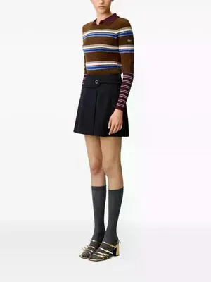 Claudie Pierlot Belted Striped Skirt