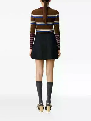 Claudie Pierlot Belted Striped Skirt