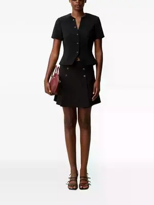 Claudie Pierlot Fitted Button-up V-neck Top