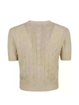 Polo Ralph Lauren Cashmere Cable-knit Cropped Jumper