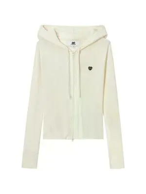 CHOCOOLATE Ribbed-knit Zip-up Hoodie