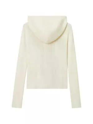 CHOCOOLATE Ribbed-knit Zip-up Hoodie