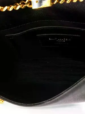 Saint Laurent Classic Monogram Grainy Leather Small Crossbody Bag