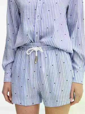 SILVIAN HEACH Kamis Stripe-print Drawstring Shorts - Blue