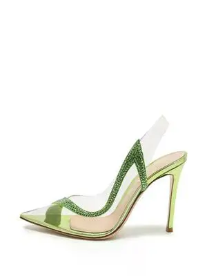 GIANVITO ROSSI Hortensia Crystal Slingback Pumps