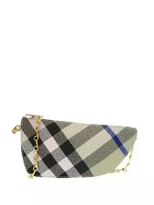 Burberry 2000-2017 Micro Supernova Check Canvas Shield Crossbody Bag - Neutrals