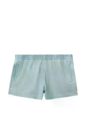 Kenzo Sounds Washed Chambray Mini Shorts