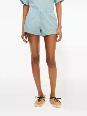 Kenzo Sounds Washed Chambray Mini Shorts