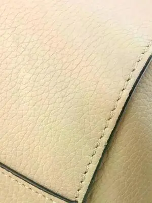 Loewe 2010-2026 Small Grained Calfskin Drawstring Hammock Bag Satchel - Neutrals